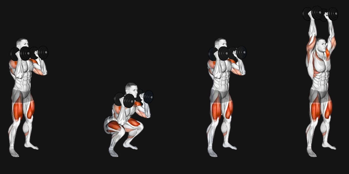 db push press db front squat