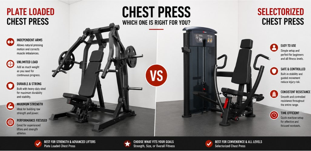 Plate Loaded vs Selectorized Chest Press Machines: Which Should Your G ...