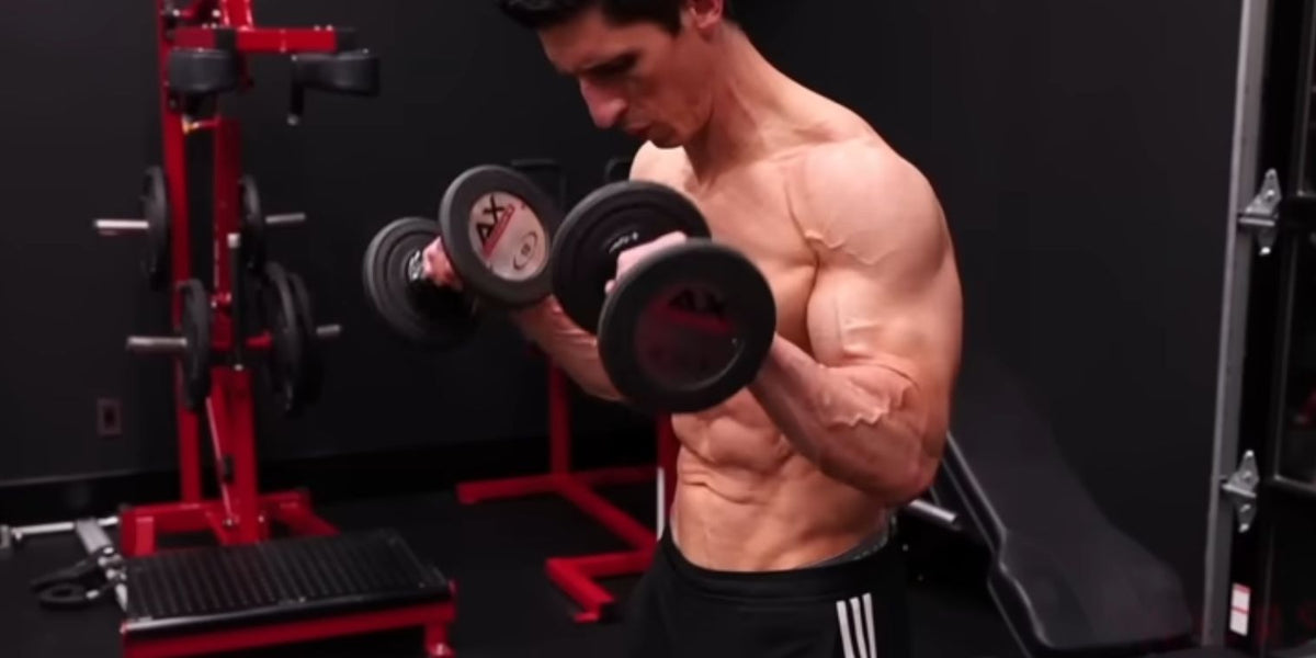 reverse curl exercise with dumbbells