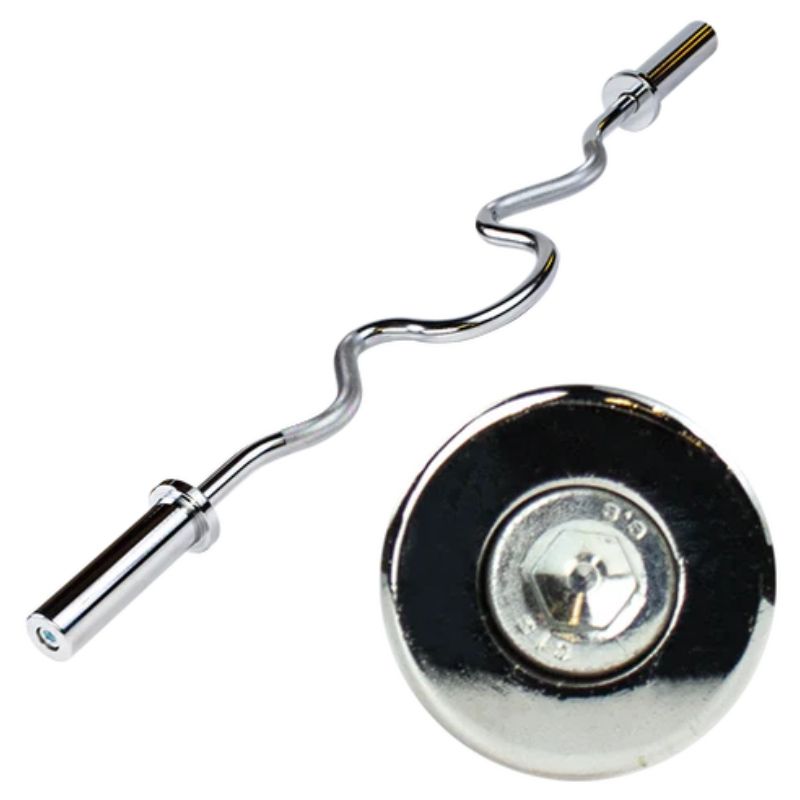 Body-Solid Olympic Combo Bar (Chrome) – 20 lb Bar for Arm Isolation ...