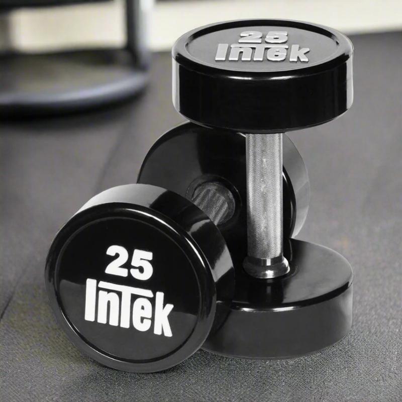 Intek Bravo Series Urethane Dumbbell Set 55 to 100lbs | DBSUBSET055-100 ...