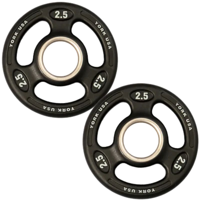 YORK "ISO-Grip" Urethane Plate - Black - 2.5lb to 45lb | Durable Grip ...